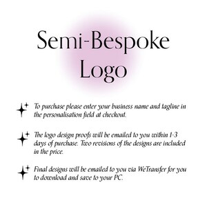 Modern Simple Semi Bespoke Logo Design - Etsy