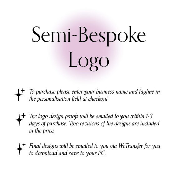 Modern Simple Semi Bespoke Logo Design - Etsy