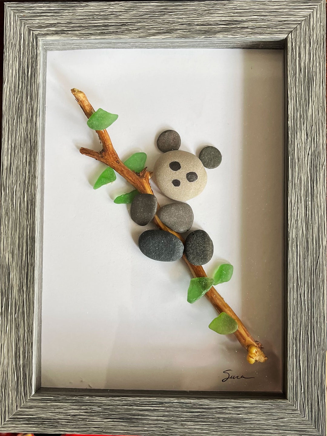Panda Pebble and Seaglass Art - Etsy
