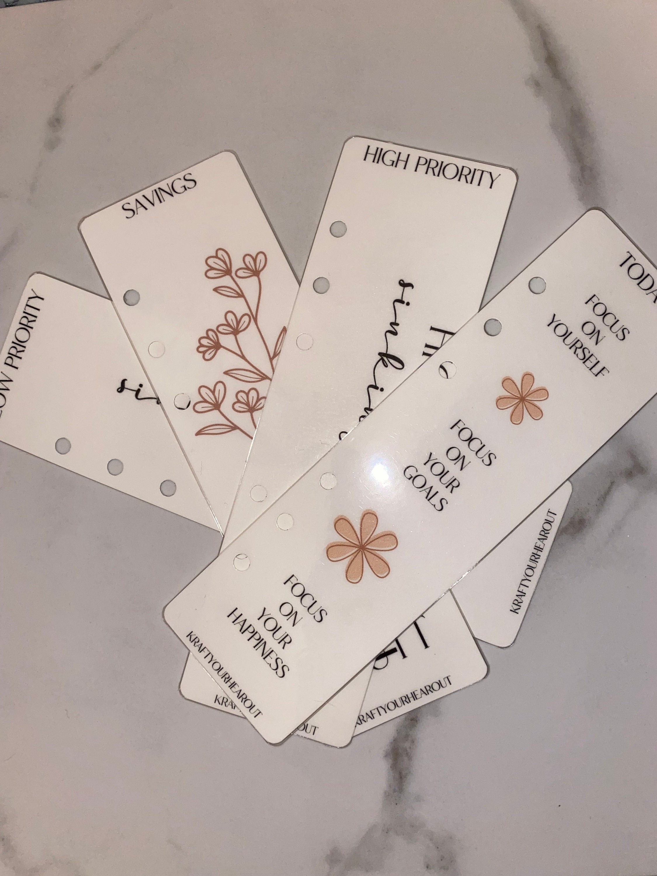 A6 Budget Binder Dividers Bookmarks | Vellum Dashboard | Card Stock ...