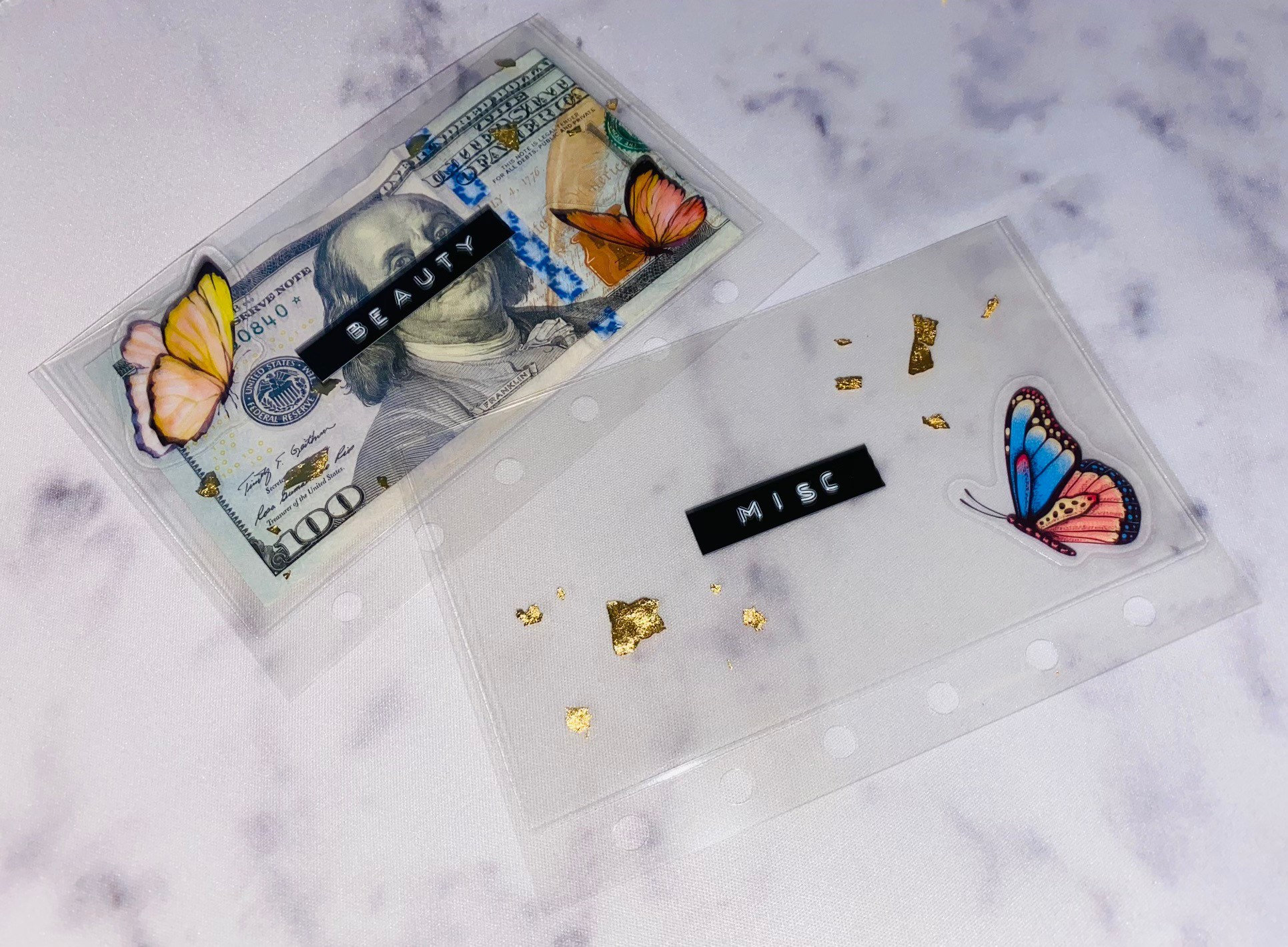 Clear Pressed Flowers Mini Cash Envelopes Single Sets of 5 | Etsy