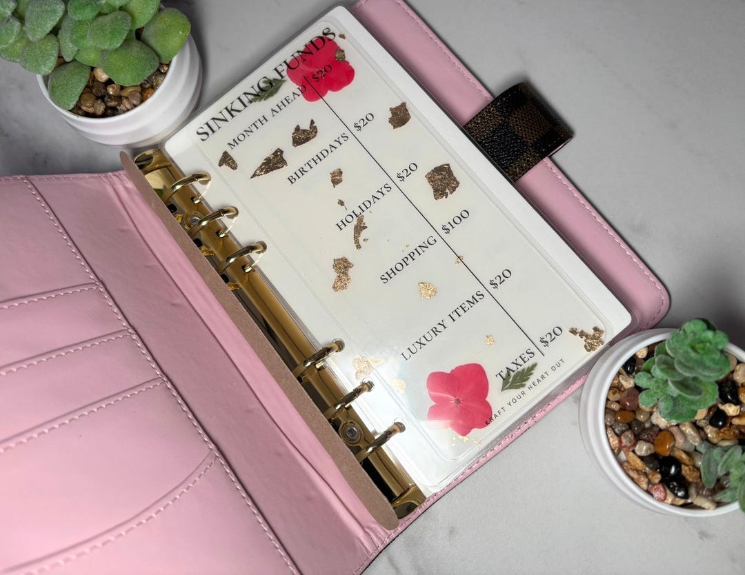 Pressed Flower | Sinking Funds Cheat Sheet | Expenses | Bills - Etsy
