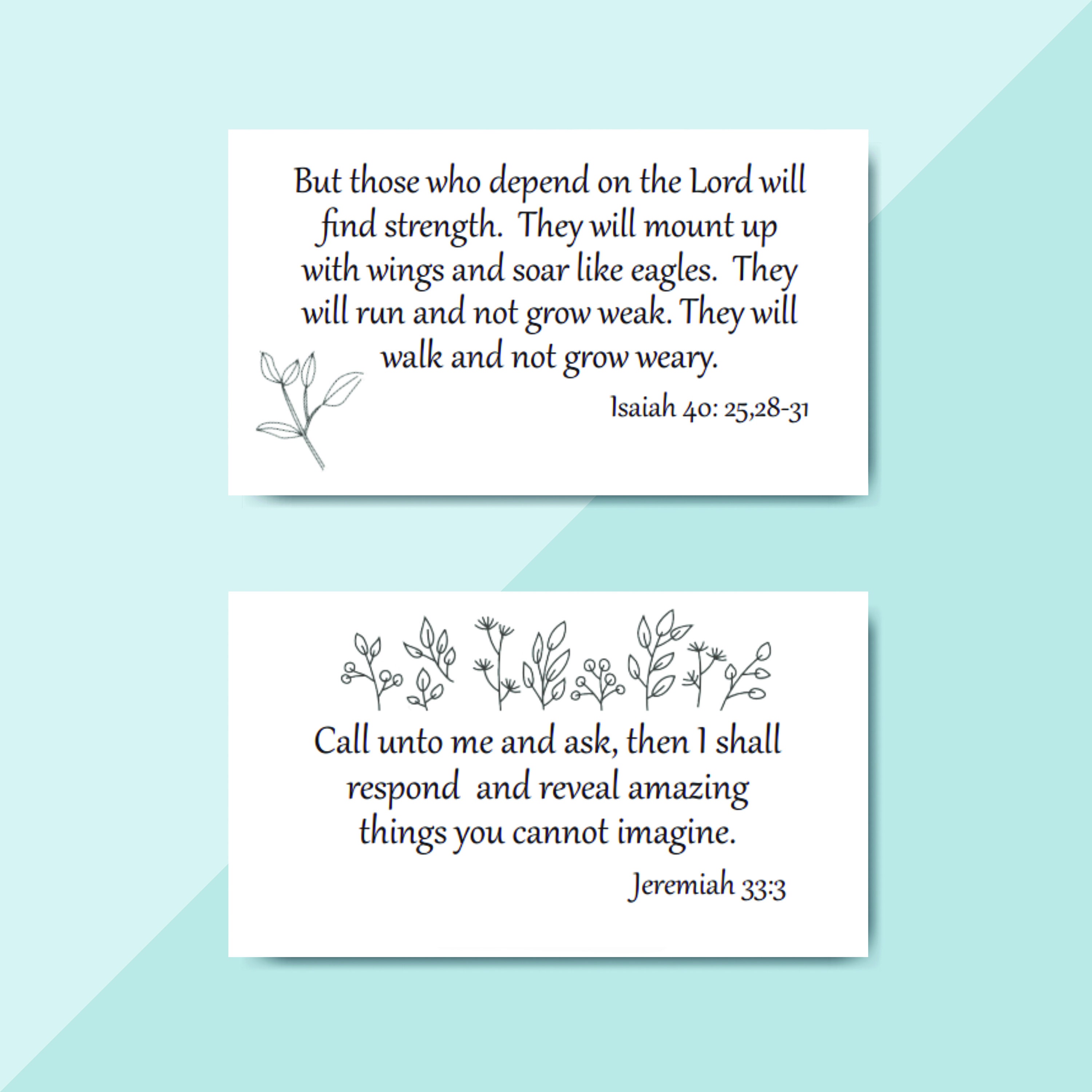 Bible Cards Printable Favorite Scriptures Template With 60 Encouraging ...