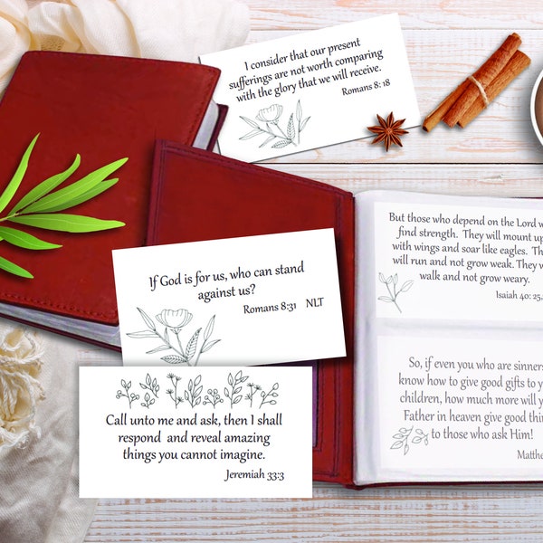 Scripture Card Template - Etsy