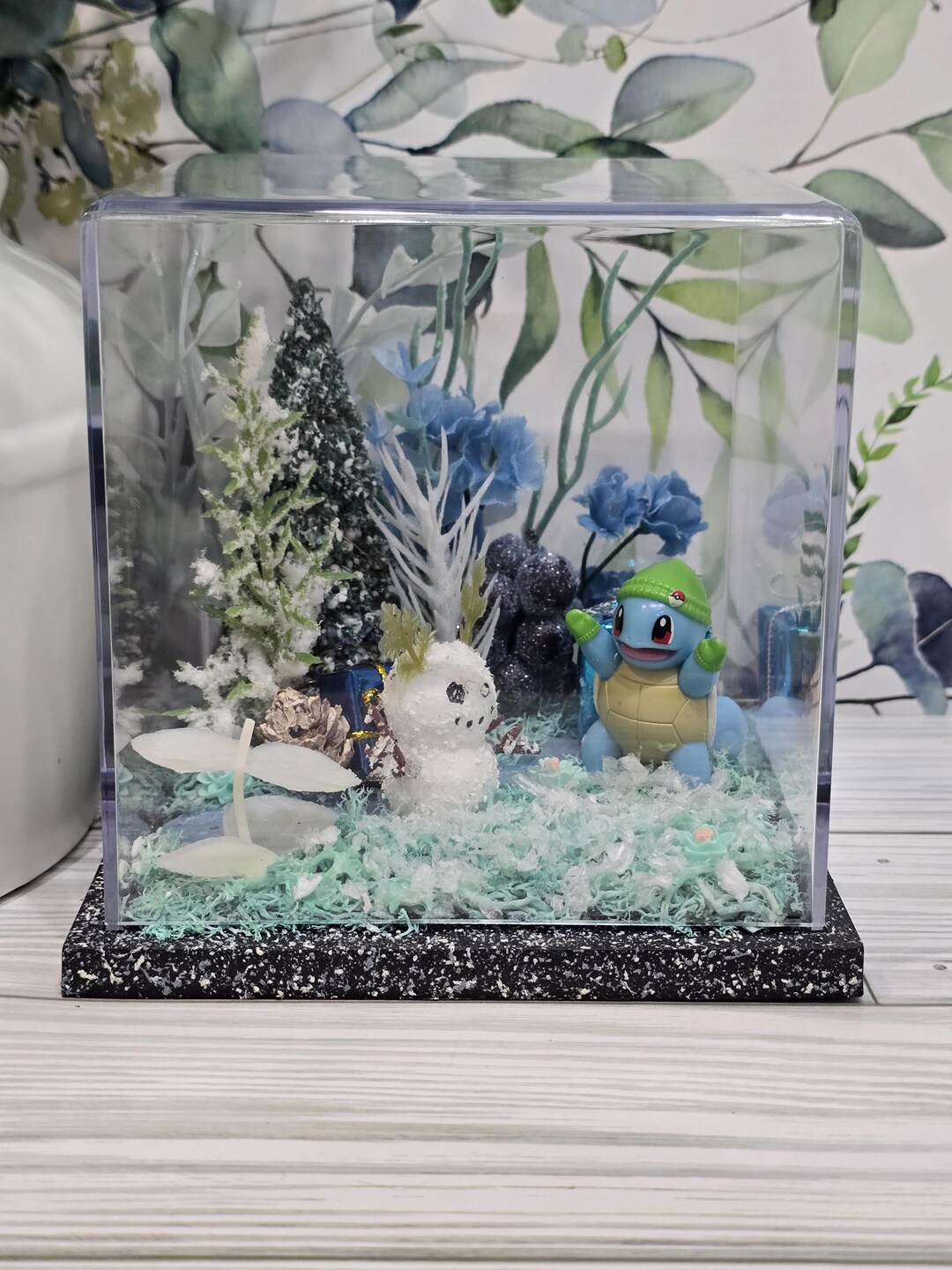 Light up Cube Terrarium Holiday Squirtle - Etsy