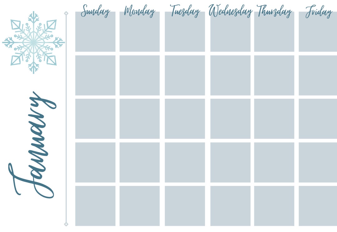 Printable Calendar 12 Month Template. Fun and Bright Calendar and ...