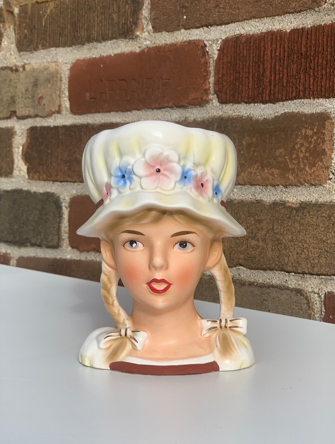 Lady Head Vase, Vintage Ceramic Planter, Relpo Head Vase, Vintage ...