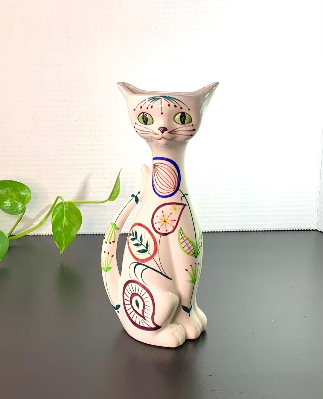 Vintage Ceramic Cat, Wall Pocket, Lefton ESD Planter - Etsy Canada