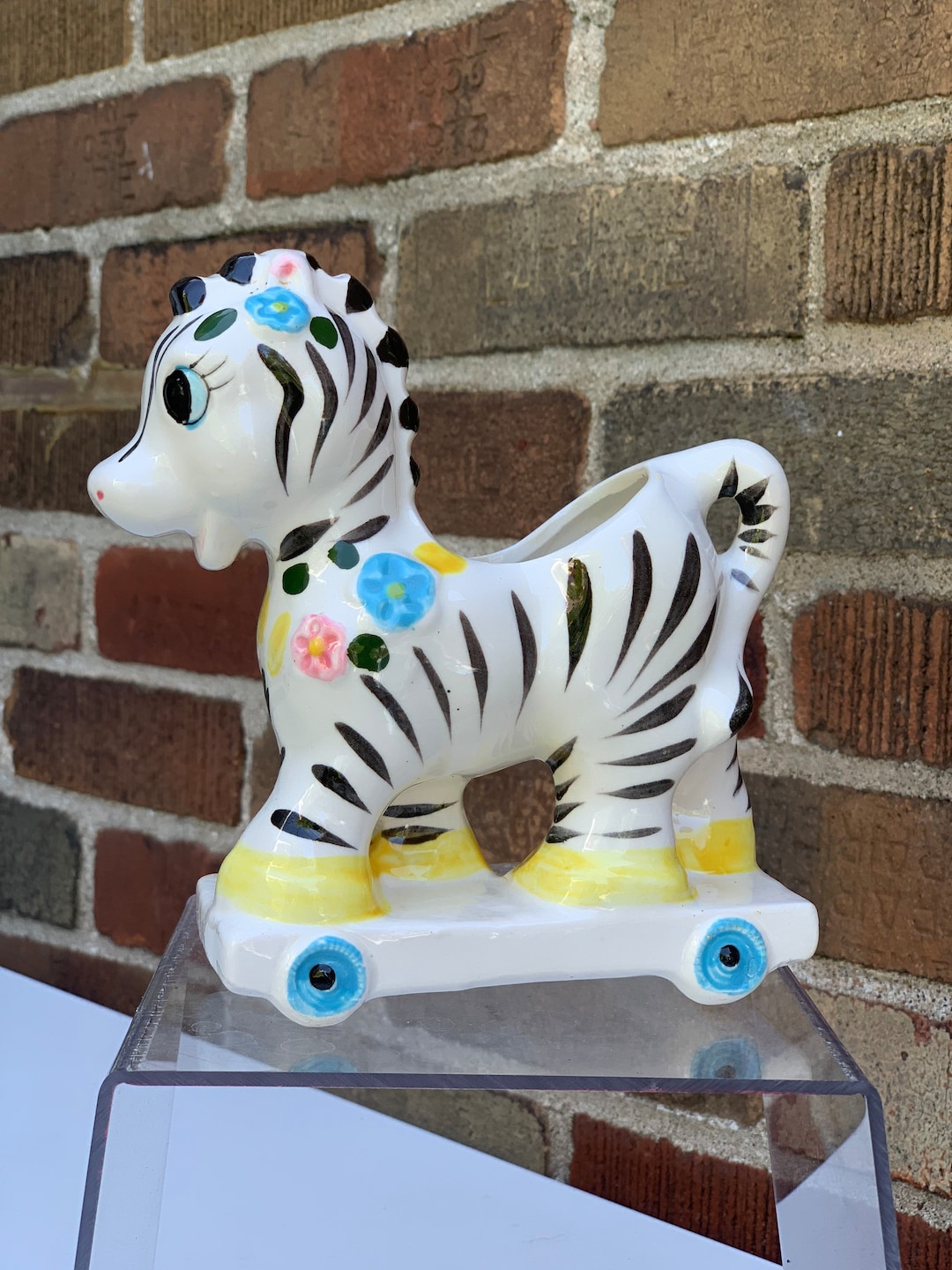 Vintage Animal Planter, Zebra Planter, Cute Baby Nursery Planter ...