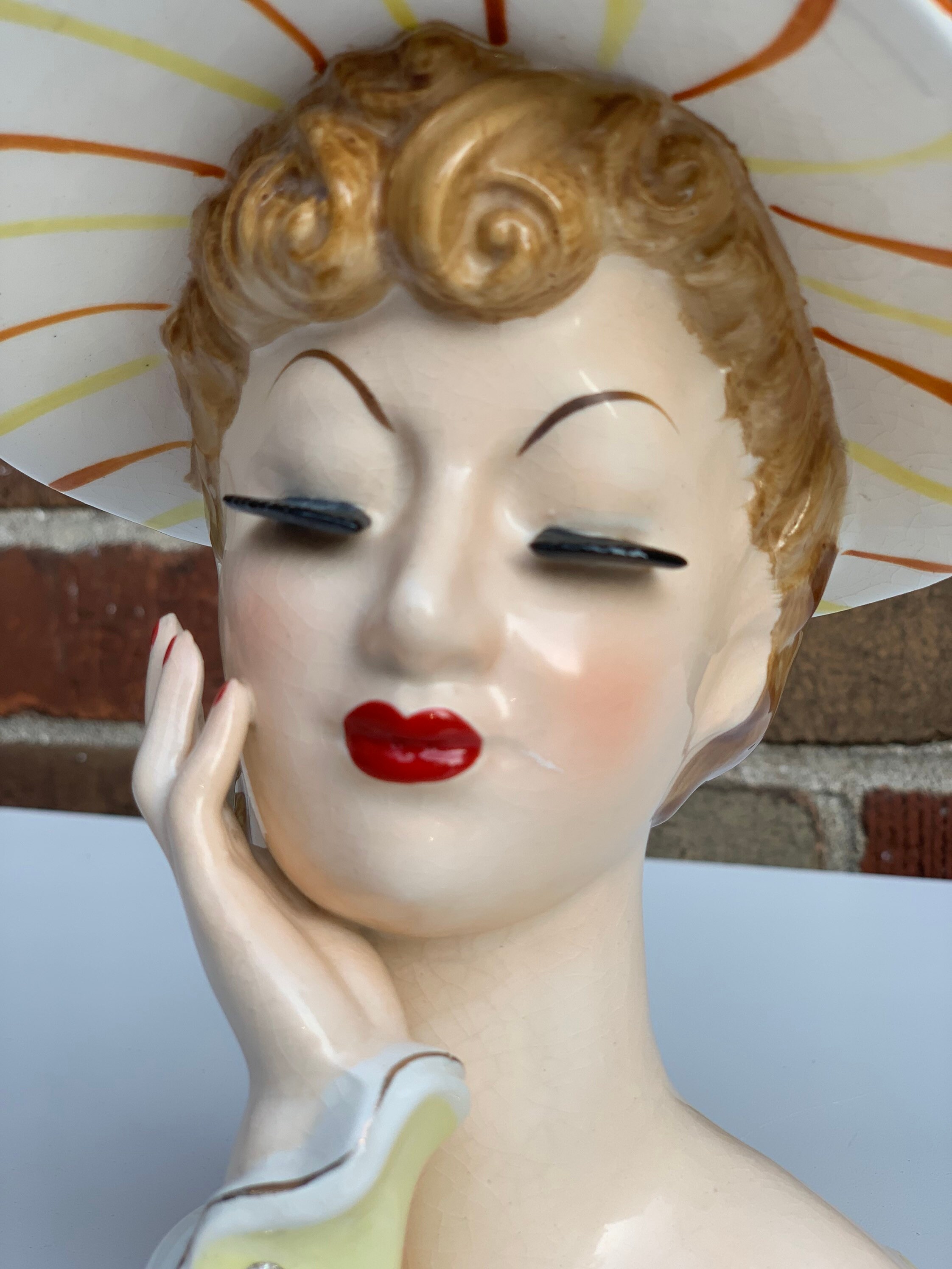 Lady Head Vase 7 Ceramic Napco Head Planter Vintage - Etsy
