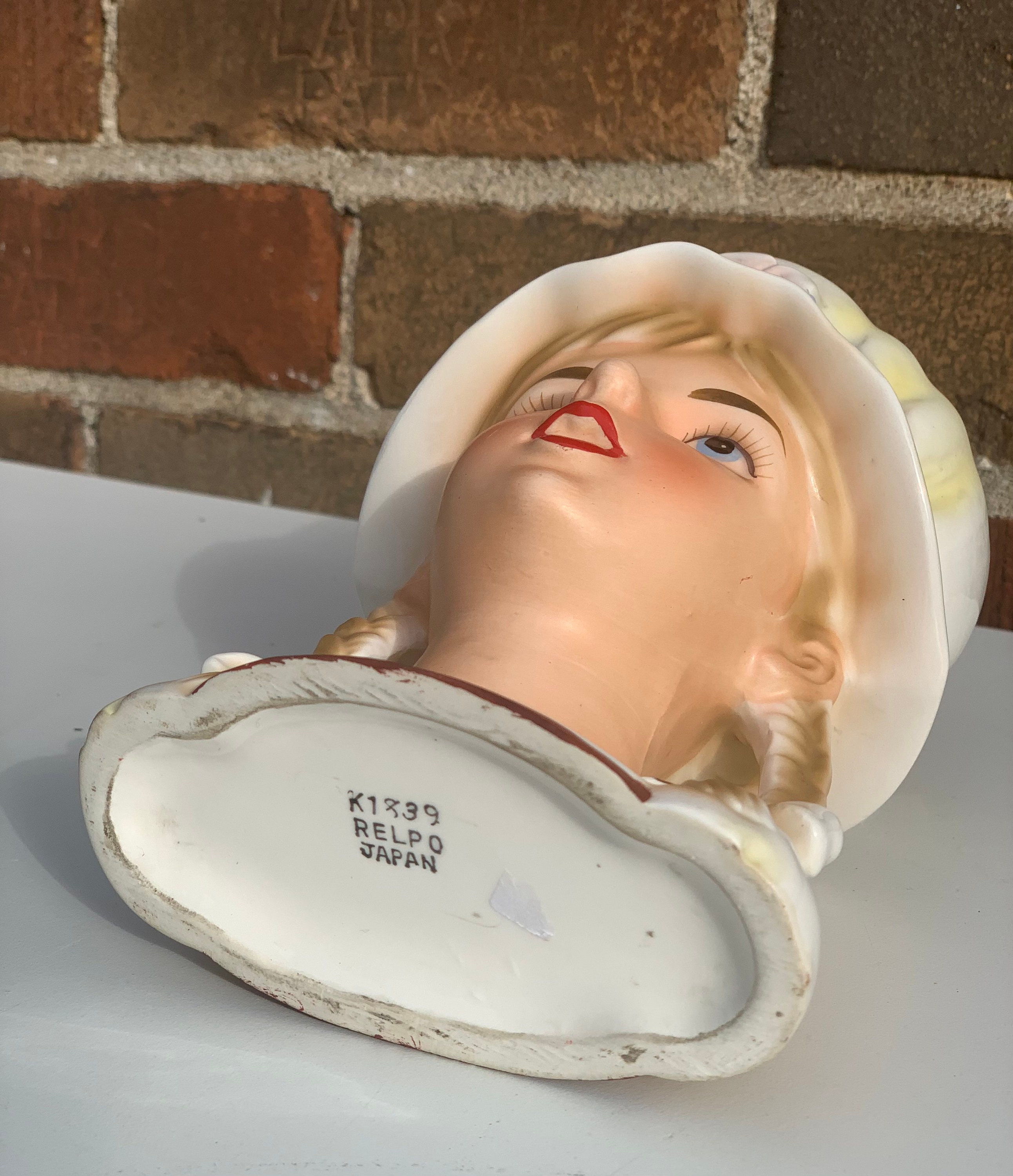 Lady Head Vase Vintage Ceramic Planter Relpo Head Vase - Etsy