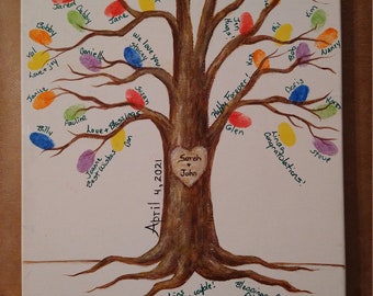 Wedding Fingerprint Tree - Etsy