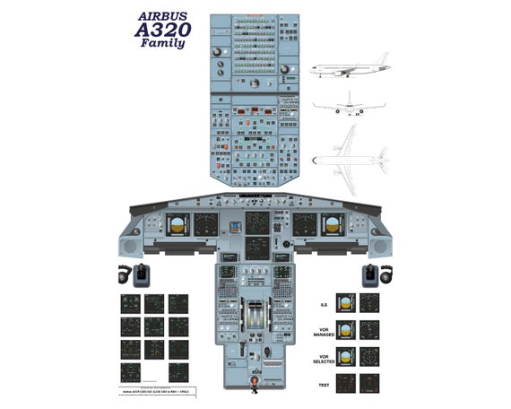 Airbus A320 Family LCD Ceo and Neo CPDLC Cockpit Layout PDF | Etsy