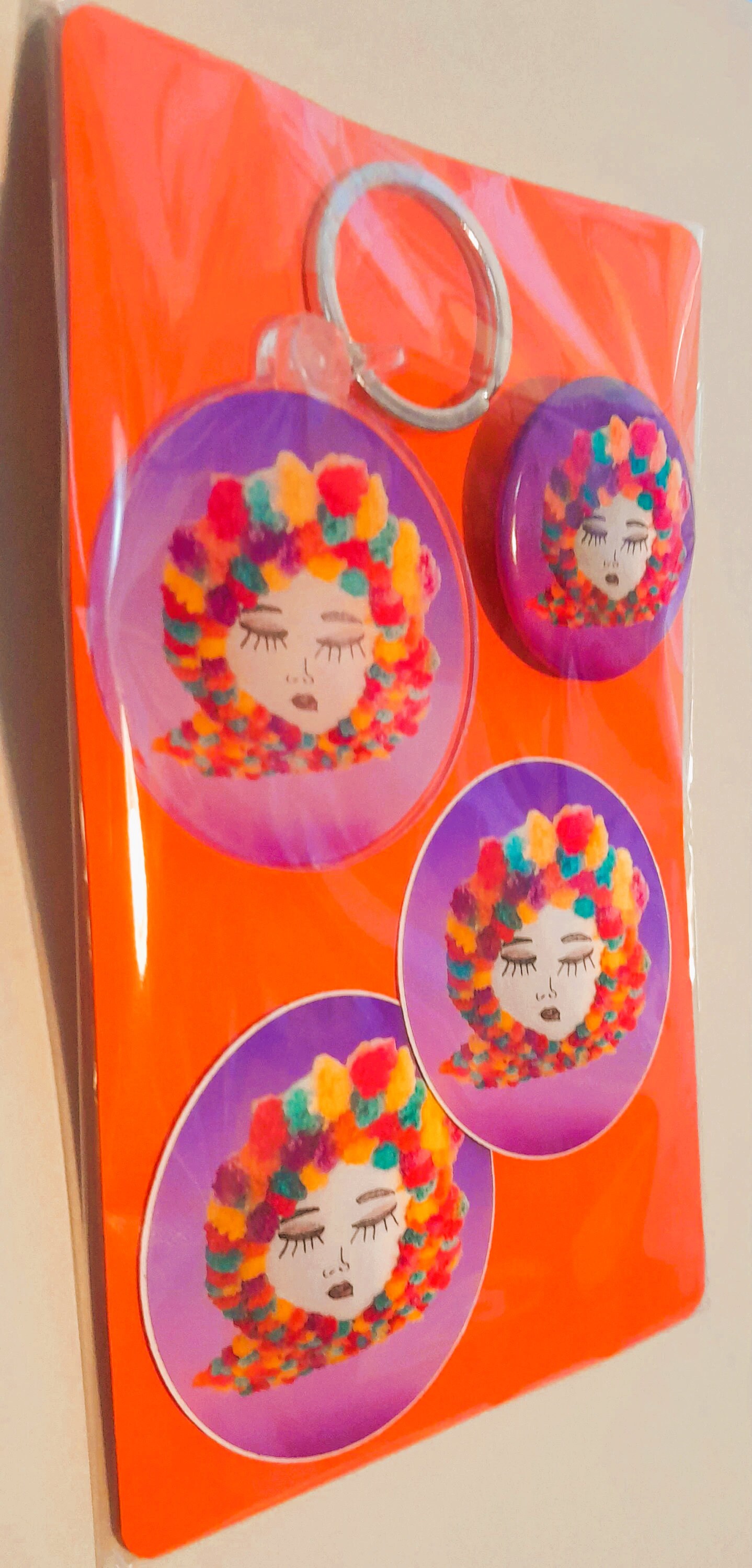 Penelope Variety Pack, Stickers, Button Pin, Keychain, Girl Art, Fun ...