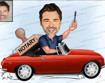 Notary Cartoon Portrait - Etsy