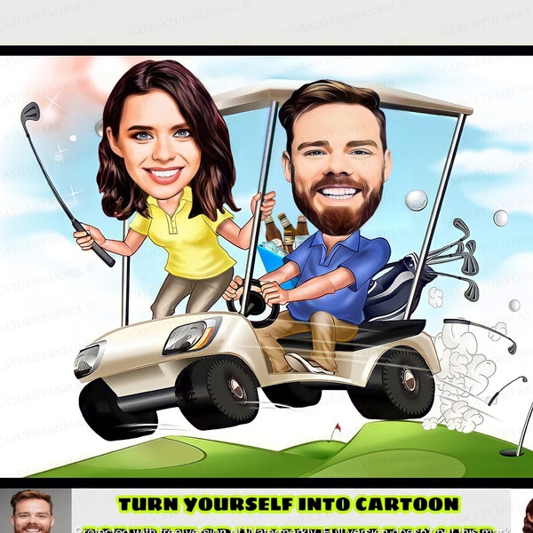 Golf Cartoon - Etsy