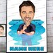 Swimming Instructor, Custom Cartoon Portrait From Photo, Swim Coach ...
