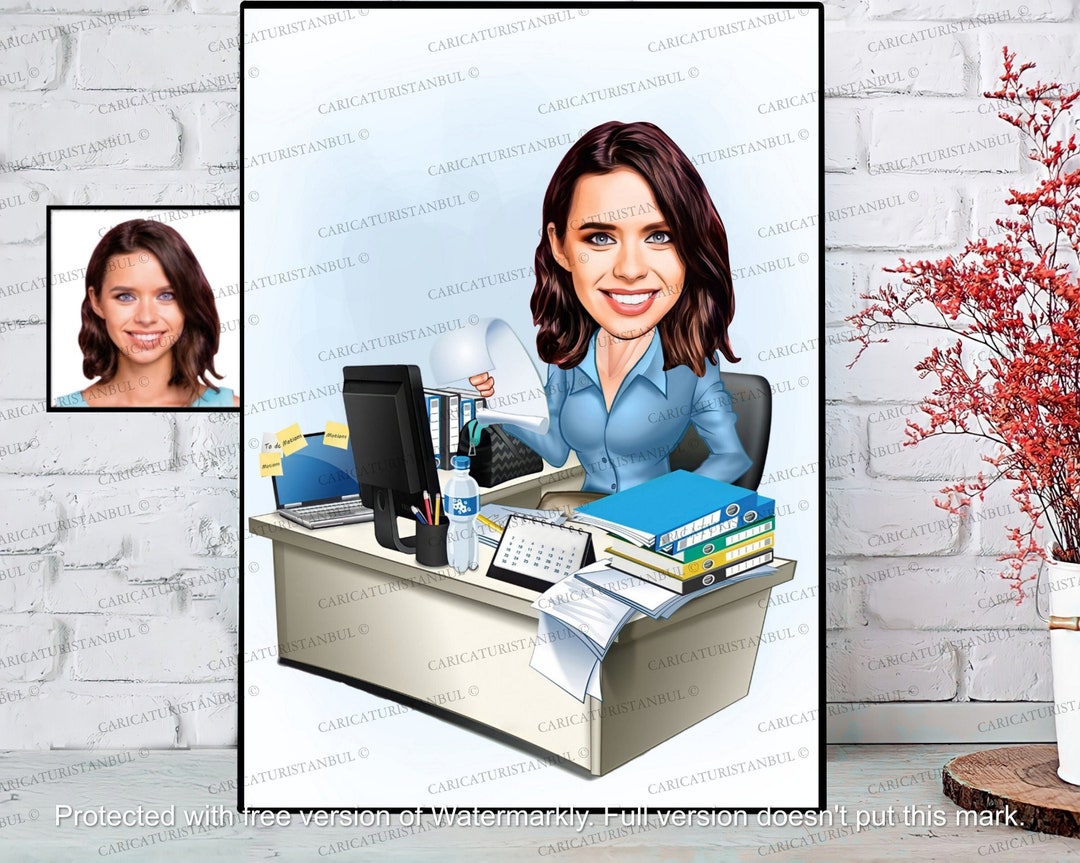 Female Notary Agent Gift, Custom Women Notary Portrait, Personalized ...