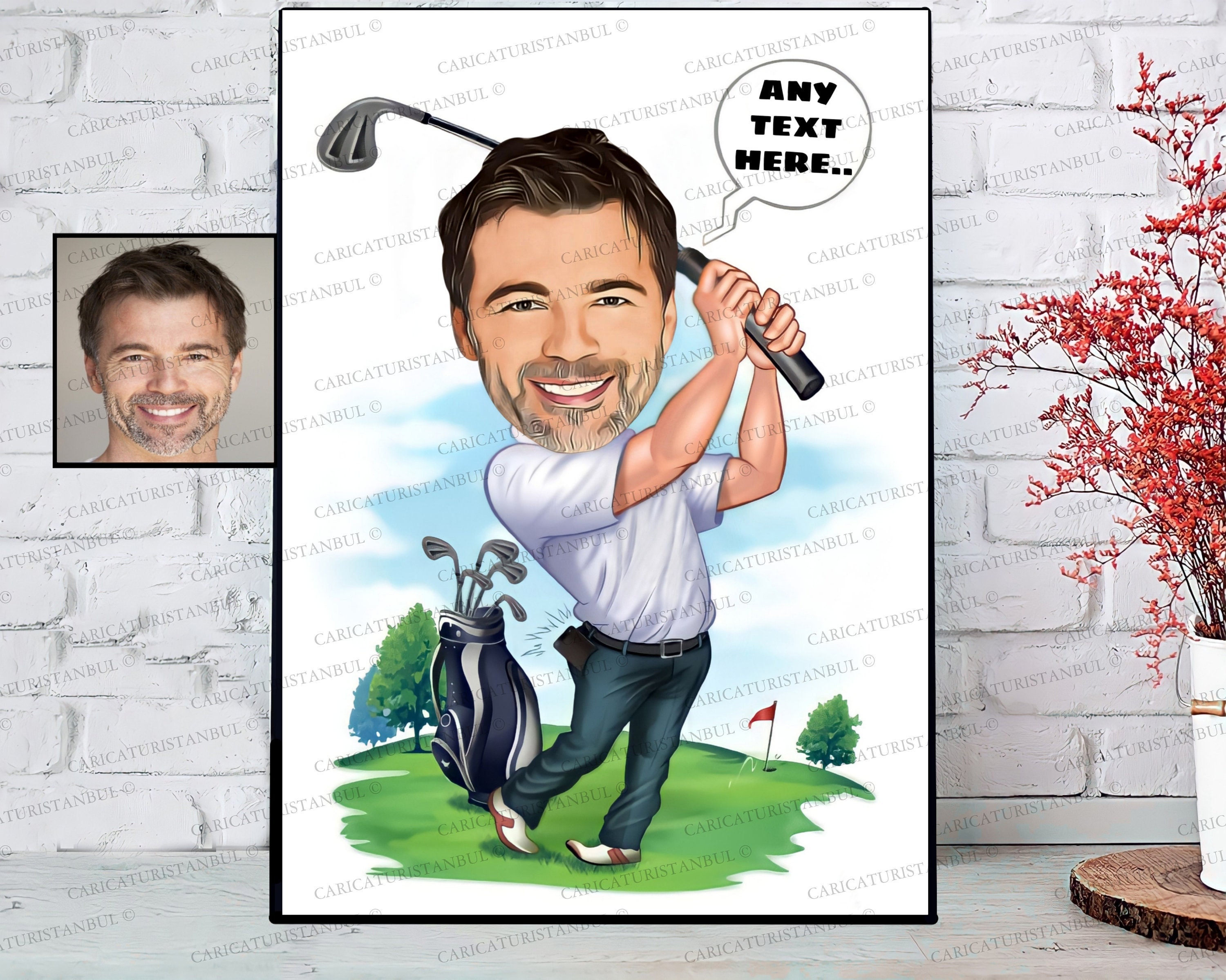 Swimming Instructor, Custom Cartoon Portrait From Photo, Swim Coach ...