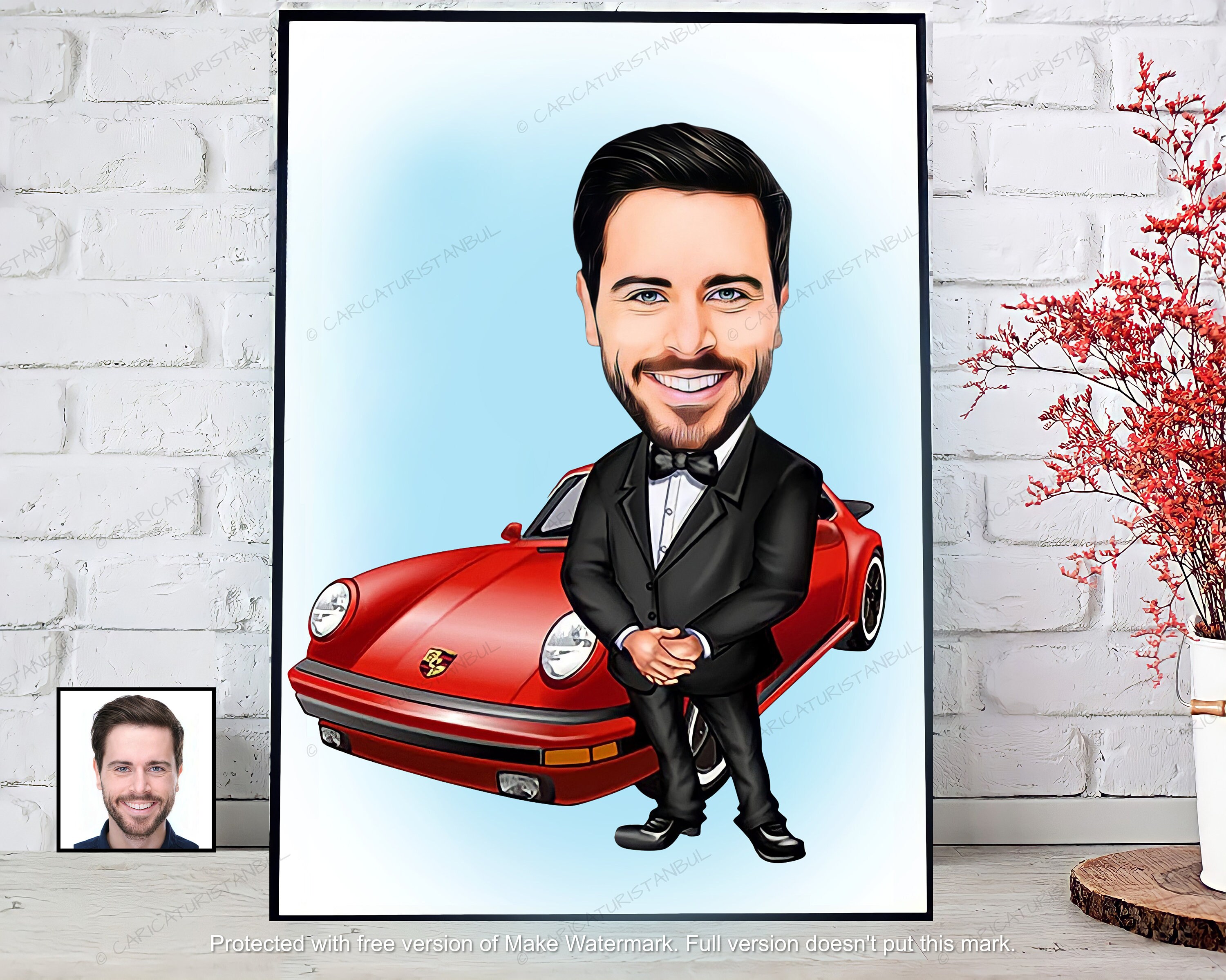 Boss Gift Personalized Cartoon Boss Portrait Thank You Gift - Etsy UK