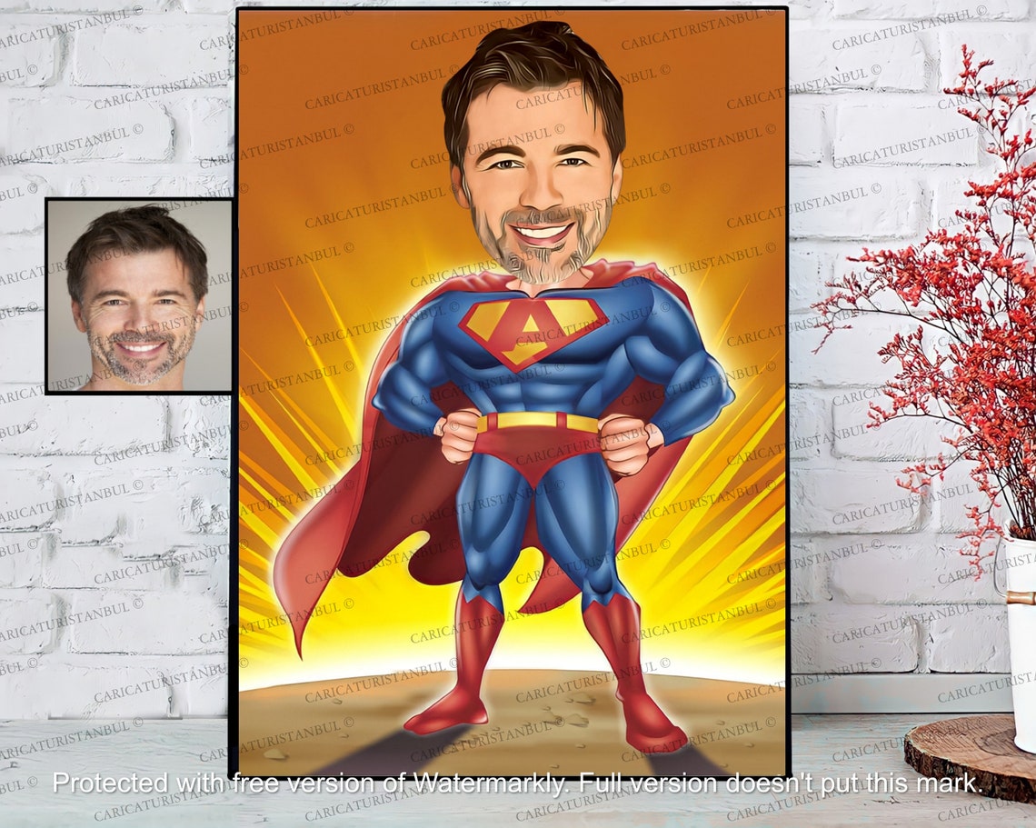 Custom Cartoon Dad Portrait, Retirement Gift for Dad Father, Fathers ...