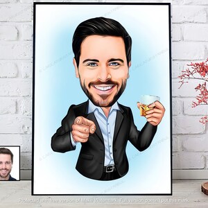 Boss Gift, Personalized Cartoon Boss Portrait, Thank You Gift for Boss ...