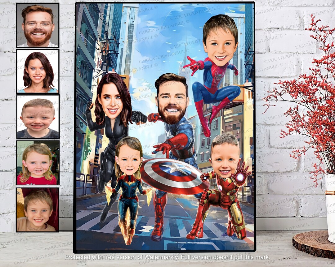 Father's Day Superhero Family Gift, Fathers Day Gift, Fathers Day Gift ...