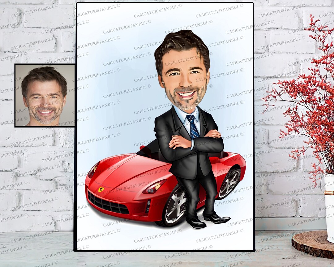 Boss Gift, Personalized Cartoon Boss Portrait, Thank You Gift for Boss ...