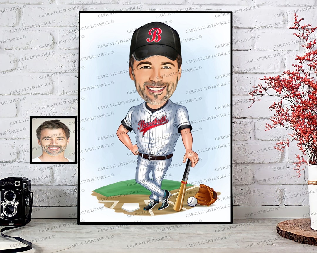 Baseball Coach Gift, Custom Cartoon Portrait, Coach Gift Baseball ...