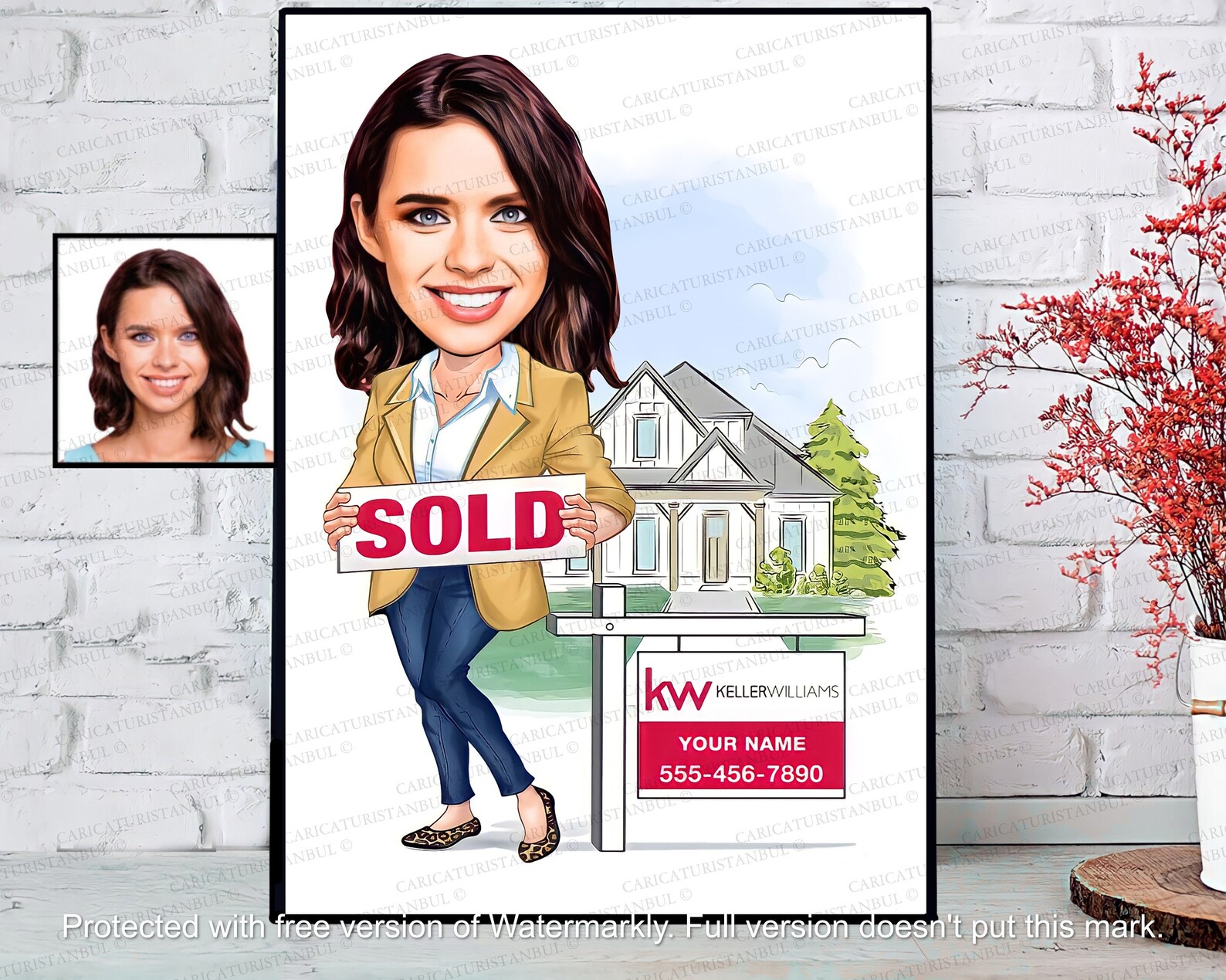Realtor Caricature Gift, Custom Real Estate Agent Portrait, Real Estate ...
