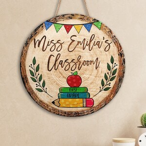 Personalized Teacher Sign, Classroom Decor, Teacher Gifts, Teacher Name ...