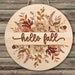 Fall Door Hanger, Hello Fall Door Sign, Fall Welcome Sign, Fall Decor ...
