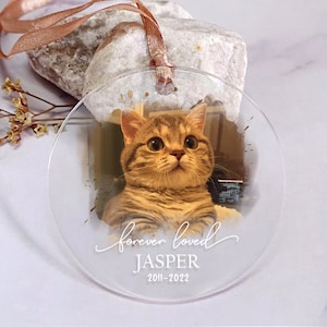 Cat Memorial Ornament, Custom Cat Ornament, Personalized Christmas ...
