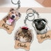 Personalized Pet Portrait Keychain, Custom Dog Keychain, Dog Lover Gift ...