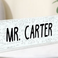 Custom Math Teacher Desk Name Plate, It’s A Good Day to Do Sum Math ...