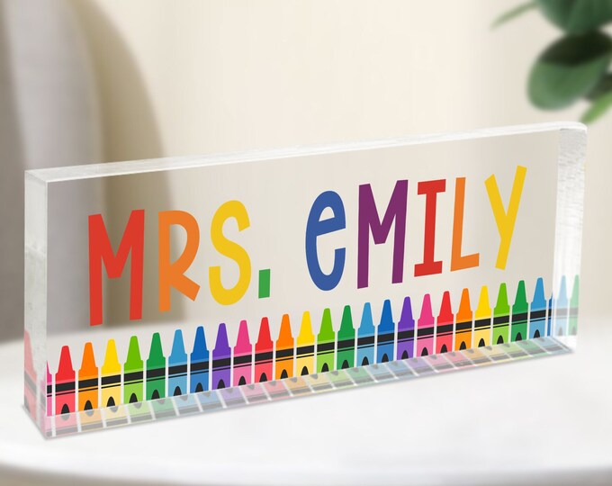 Personalized Teacher Gifts, Teacher Desk Name Plate, Custom Teacher ...