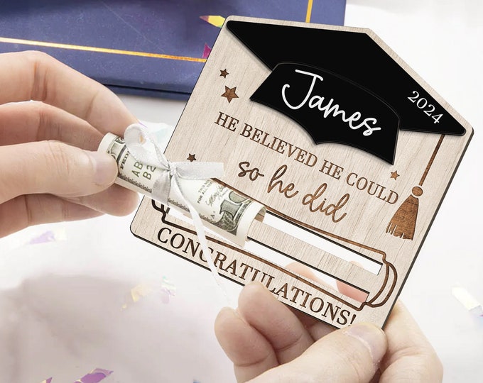 Graduation Money Gift Holder, Personalized Graduation Cash Holder ...