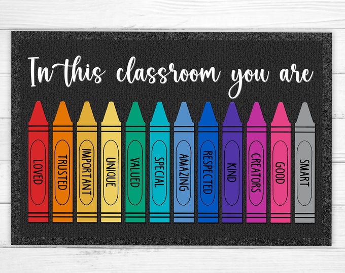 Custom Doormat for Classroom Doormat Teacher Gifts Personalized Teacher ...