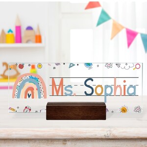 Teacher Gifts, Teacher Appreciation Gift, Teacher Desk Name Plate ...