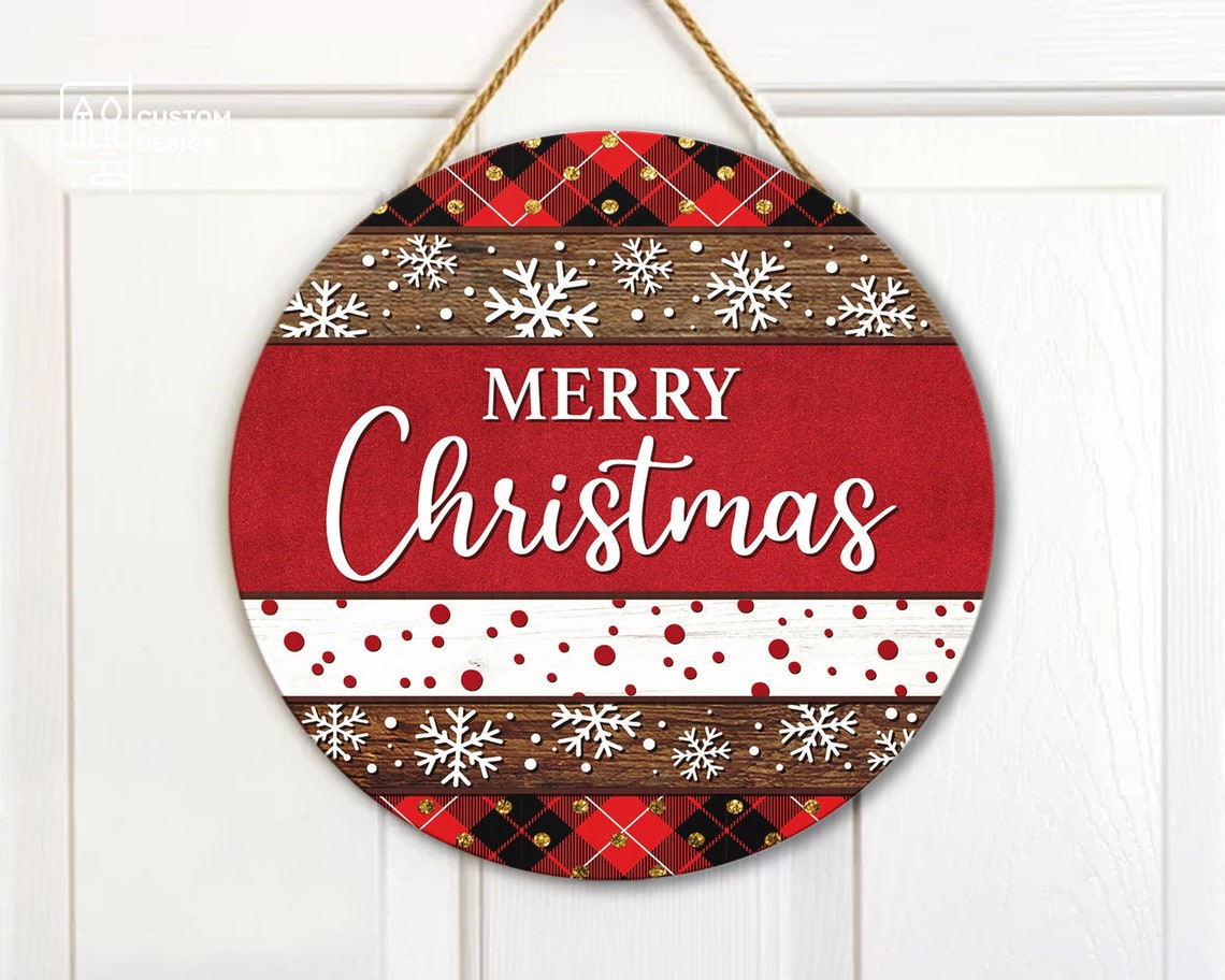Christmas Door Hanger Christmas Decorations Christmas Door - Etsy