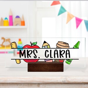 Personalized Teacher Gifts, Custom Teacher Sign, Teacher Desk Name ...