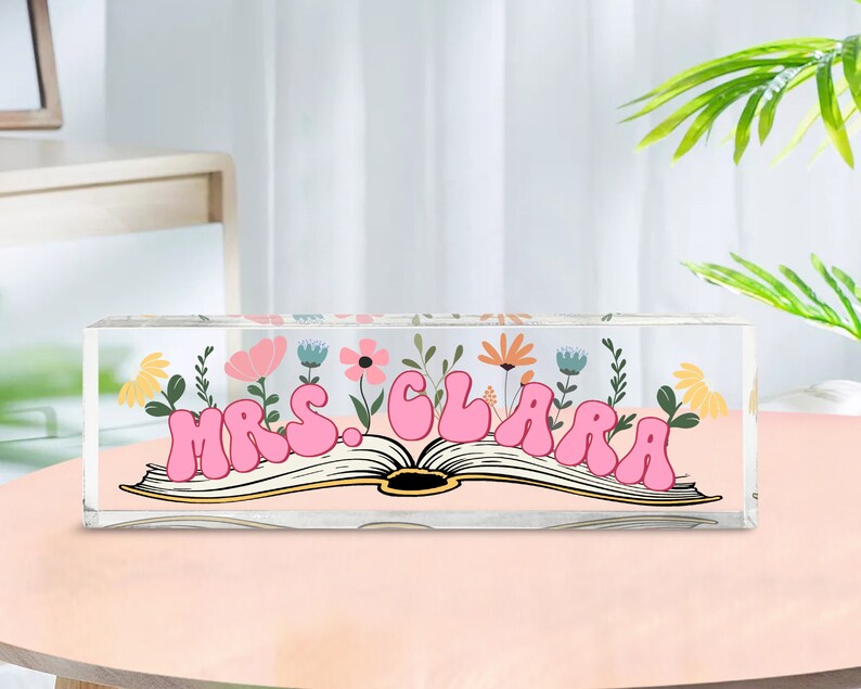 Personalized Teacher Sign, Classroom Decor, Teacher Desk Name Plate ...