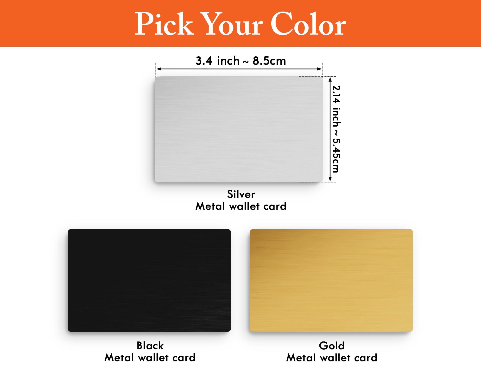Custom Photo Metal Wallet Card, Valentines Gifts for Him, Personalized ...