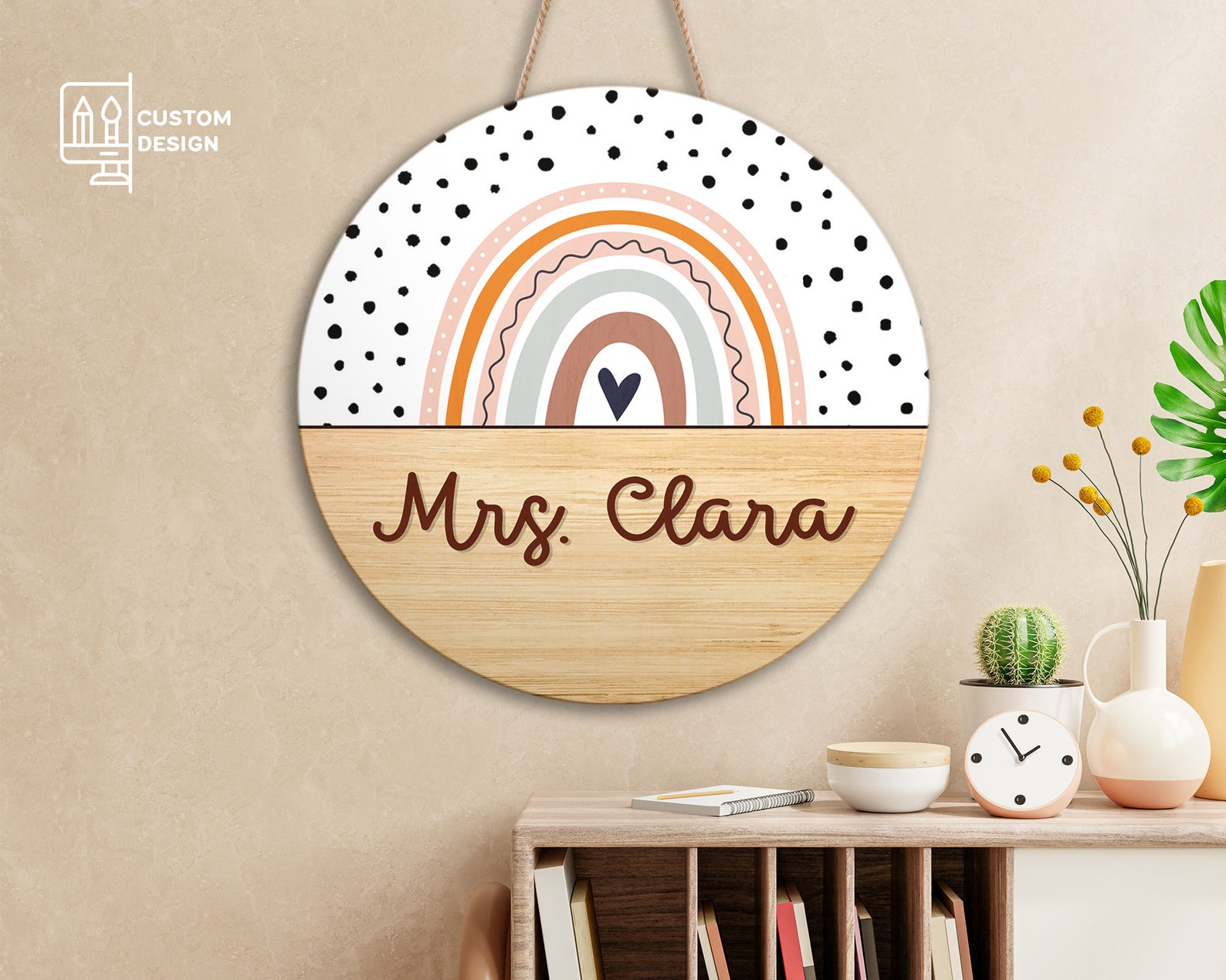 Personalized Teacher Door Sign, Classroom Decor, Teacher Door Hanger ...