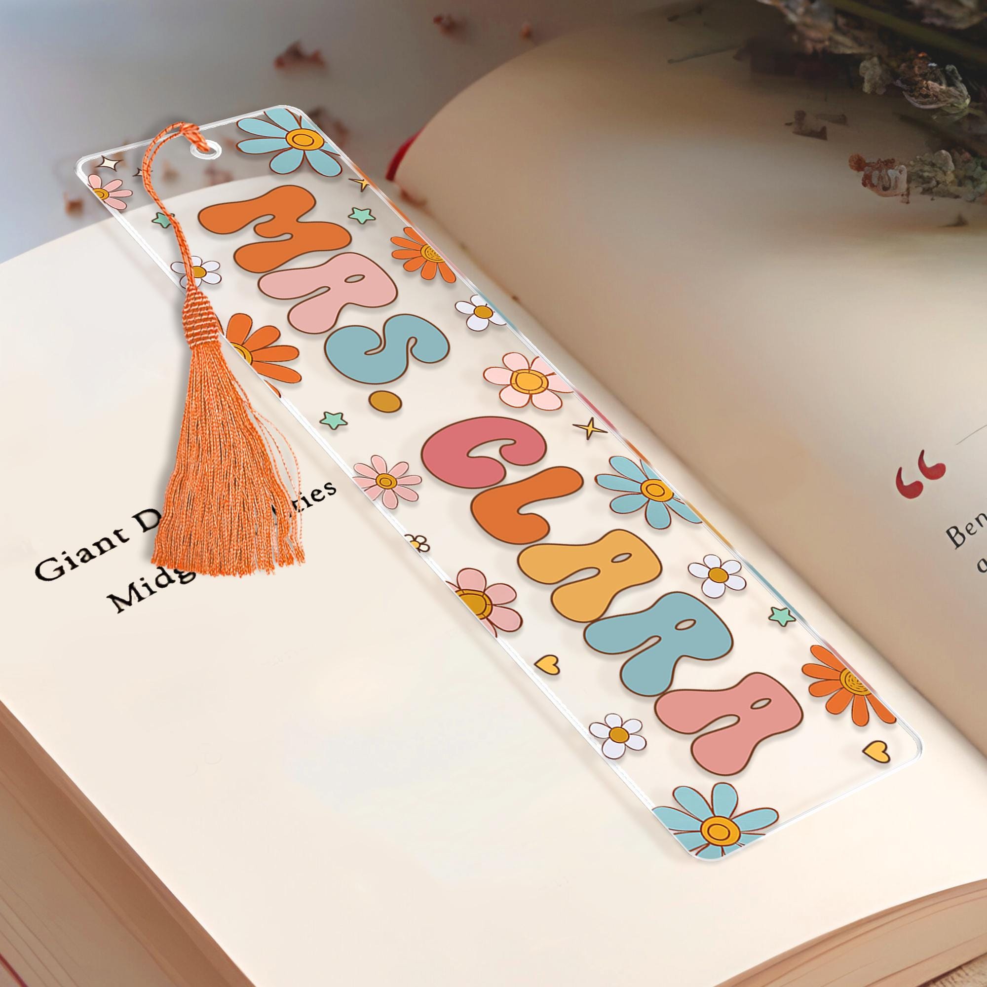 Custom Teacher Gifts, Personalized Teacher Name Bookmark, Thank You ...