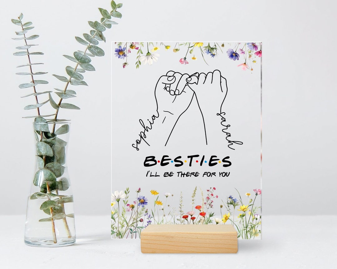 Customized Best Friend Gift, Besties Acrylic Plaque, Personalized ...