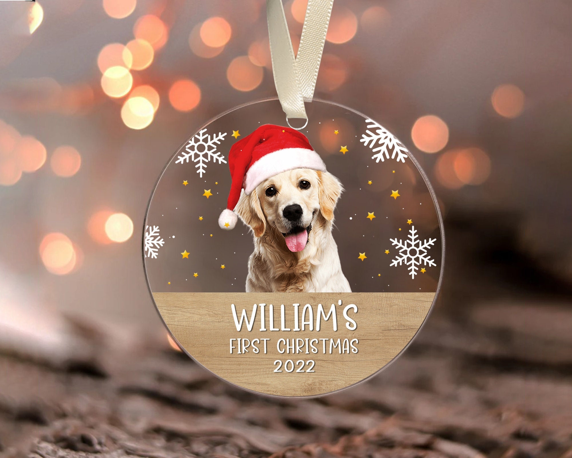 Personalized Dog Ornament Custom Dog Photo Ornament Dog - Etsy