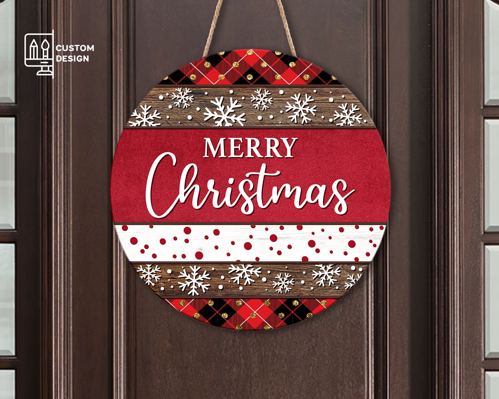 Christmas Door Hanger Christmas Decorations Christmas Door - Etsy