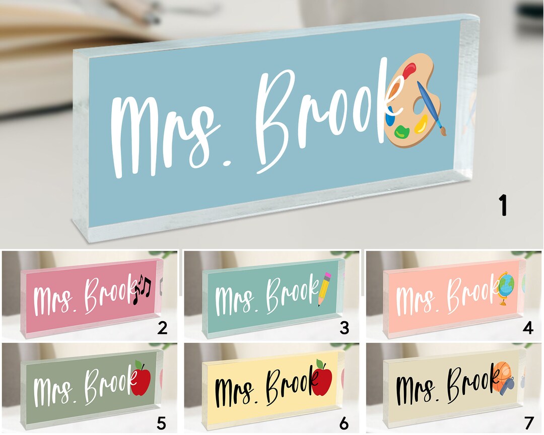Teacher Desk Name Plate, Personalized Teacher Gifts, Teacher ...