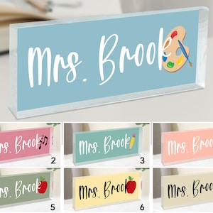 Teacher Desk Name Plate, Personalized Teacher Gifts, Teacher ...